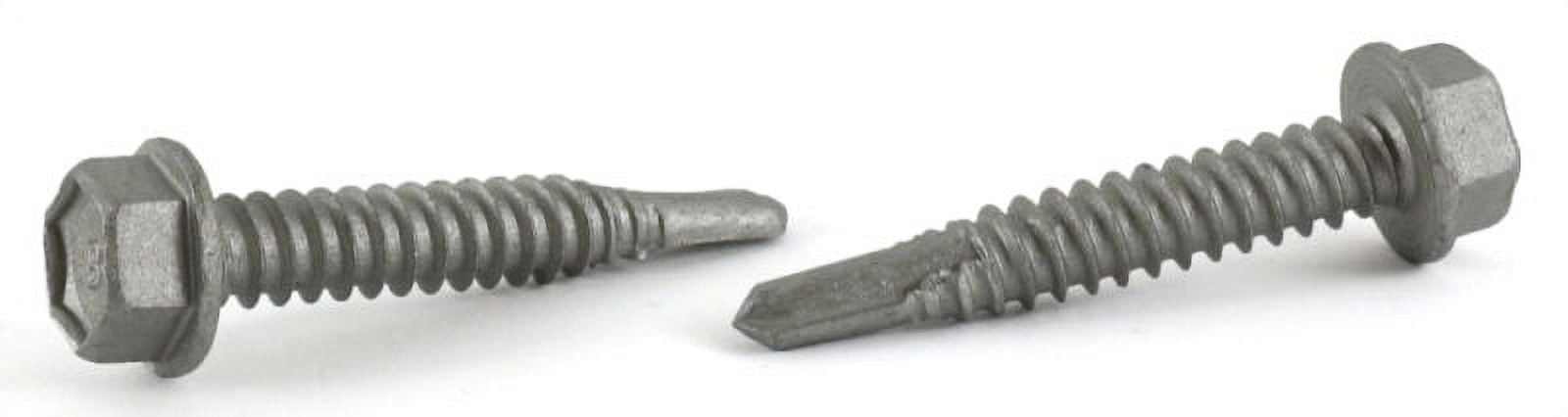 #10 x 3/4" Self-Drilling Screws / Unslotted / Hex Washer Head / Steel ...