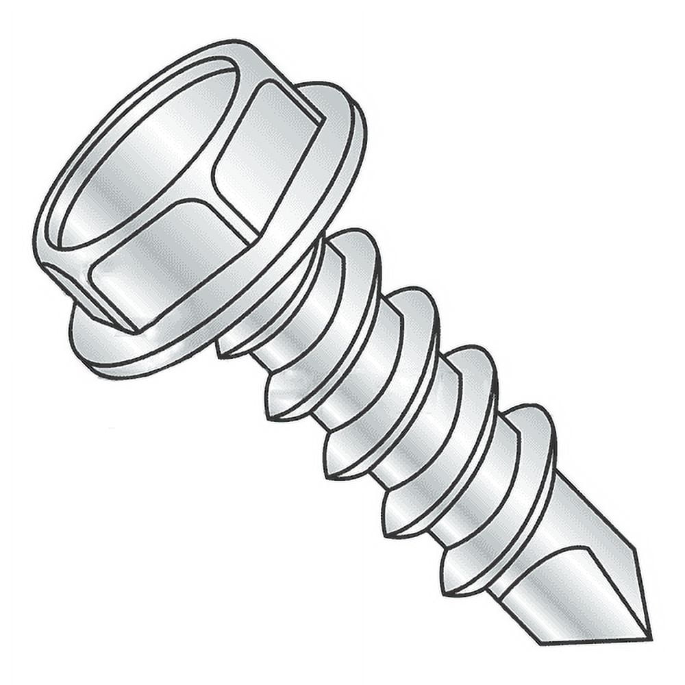 #10 x 3/4" Self-Drilling Screws / Unslotted / Hex Washer / Steel ...