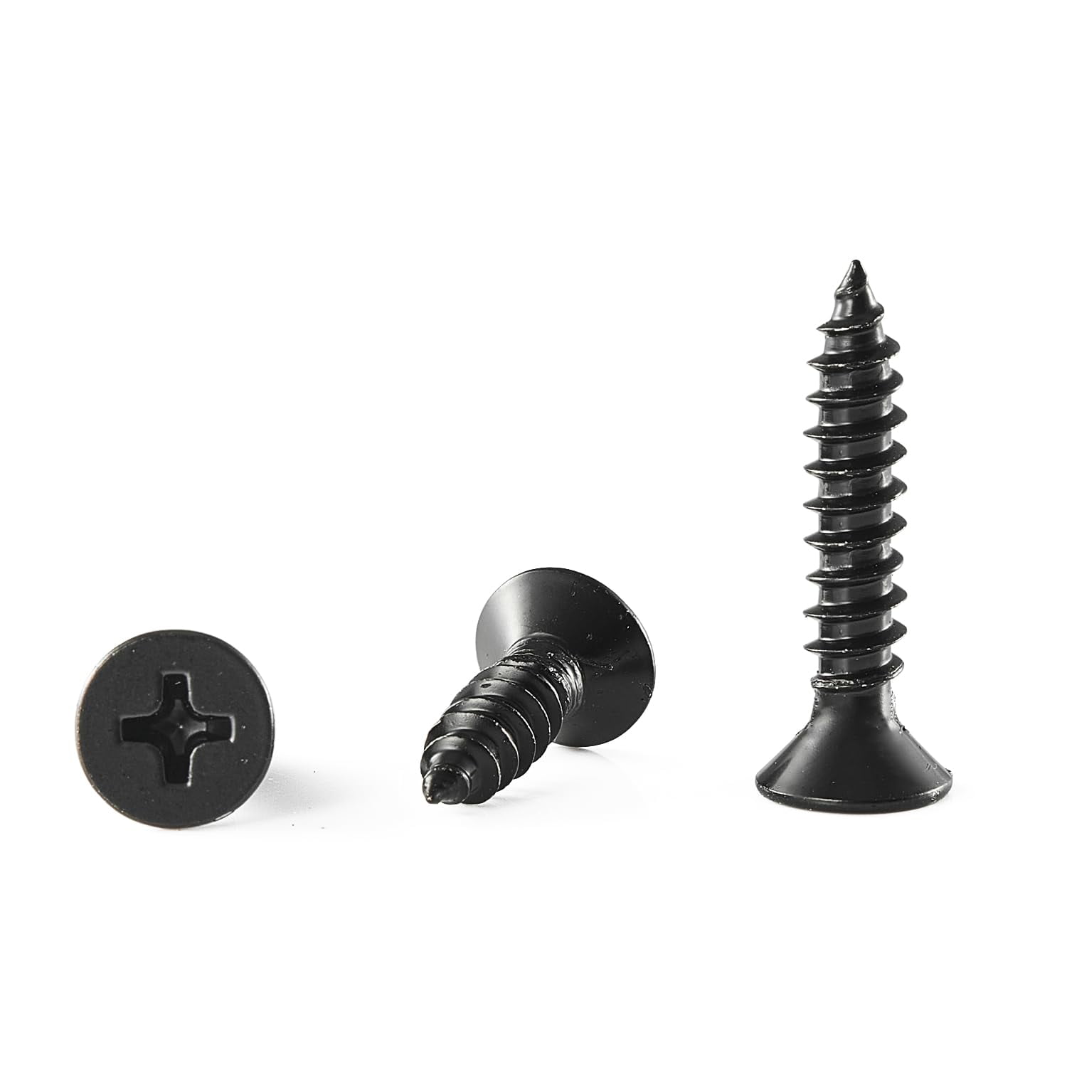 #10 x 3/4" Wood Screw 100Pcs, Stainless Steel 304 (18-8) Screws Flat Head Phillips Fast Self ...