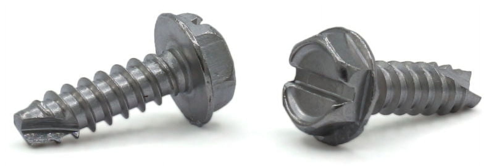 #10 x 3/8" Type 25 Thread Cutting Screws / Slotted / Hex Washer Head ...