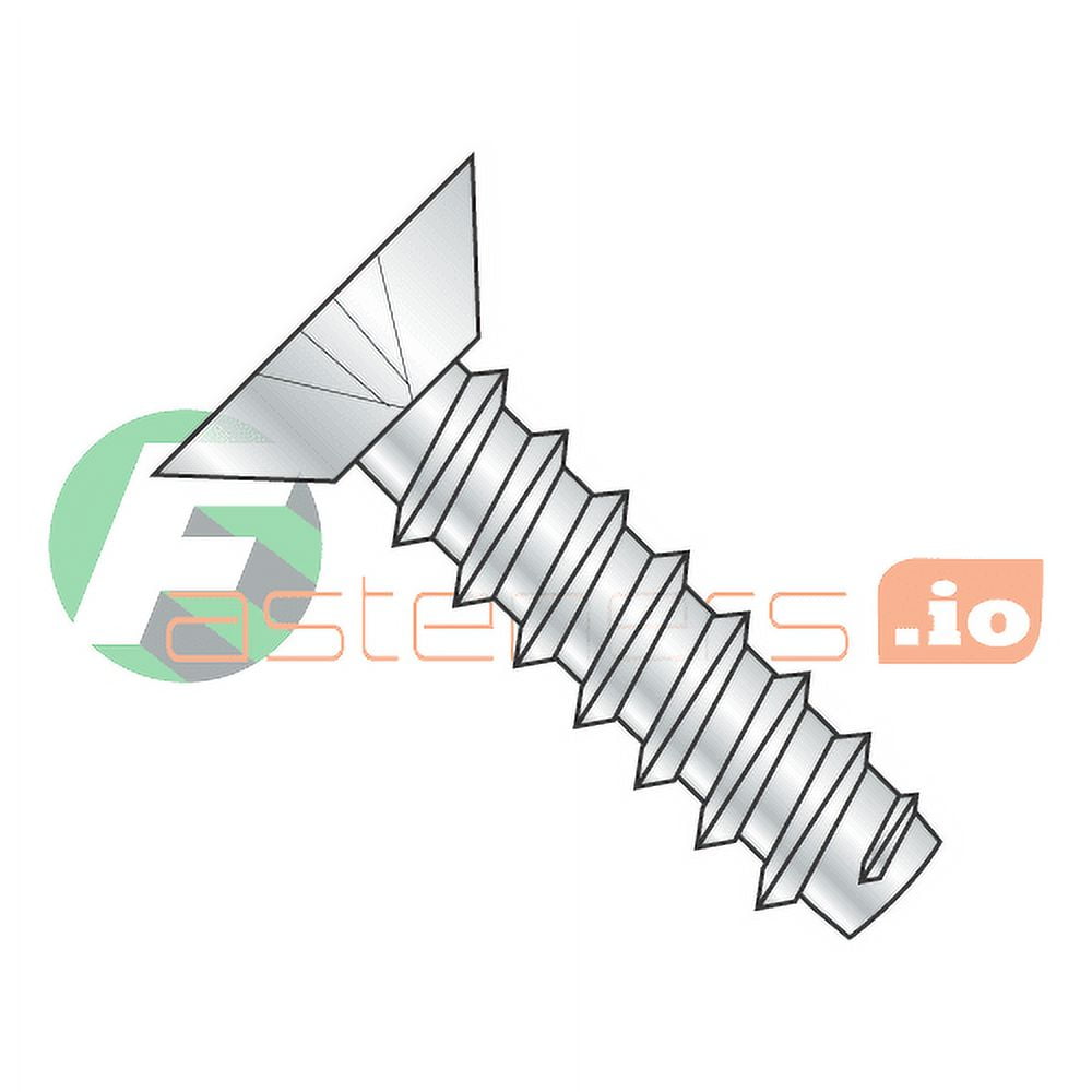 #10 x 3/8" Type B Self-Tapping Screws / Phillips / Flat Undercut Head ...