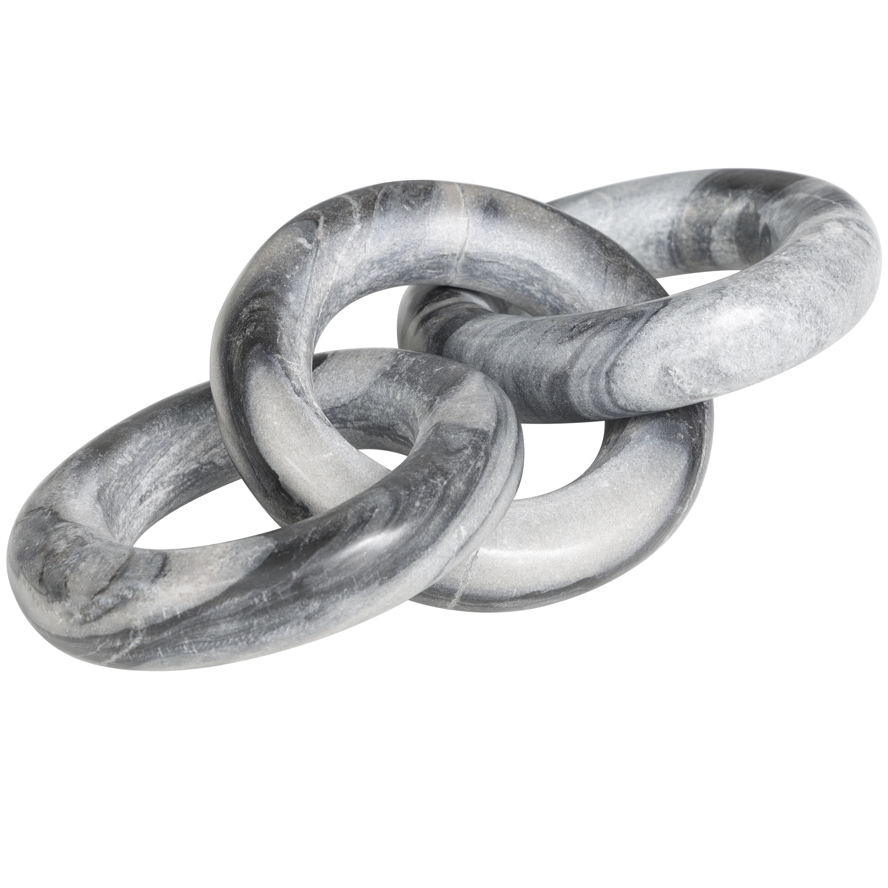 DecMode Black Marble Handmade 3 Ring Chain Sculpture - Walmart.com
