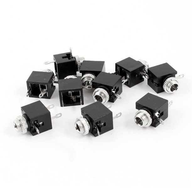 10 x 3 Pins PCB Mounting DIP PCB Mount 3.5mm Mono Jacks Adapter ...