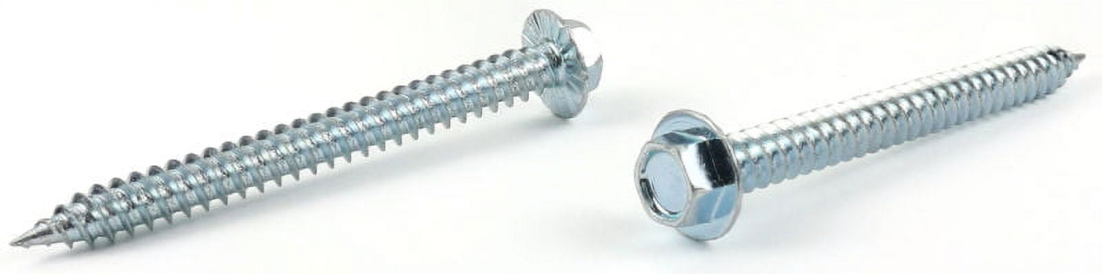 #10 x 3" Self-Piercing Screws / Unslotted / Hex Washer Head (1/4"AF ...