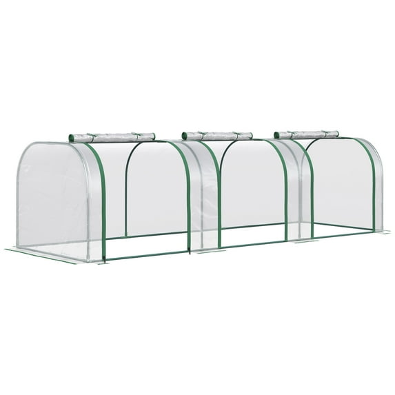 10' x 3' x 2.5' Mini Greenhouse, Portable Tunnel Green House with Roll ...