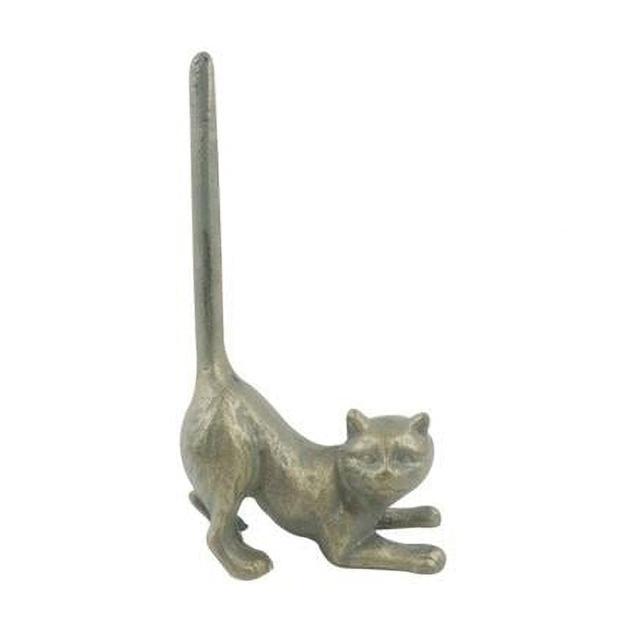 10 x 3 x 5 in. Antique Bronze Cast Iron Cat Paper Towel Holder ...