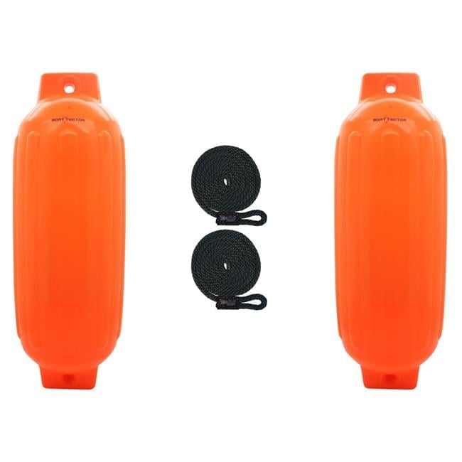 10 x 30 in. BoatTector Inflatable Fender, Neon Orange - Pack of 2 ...