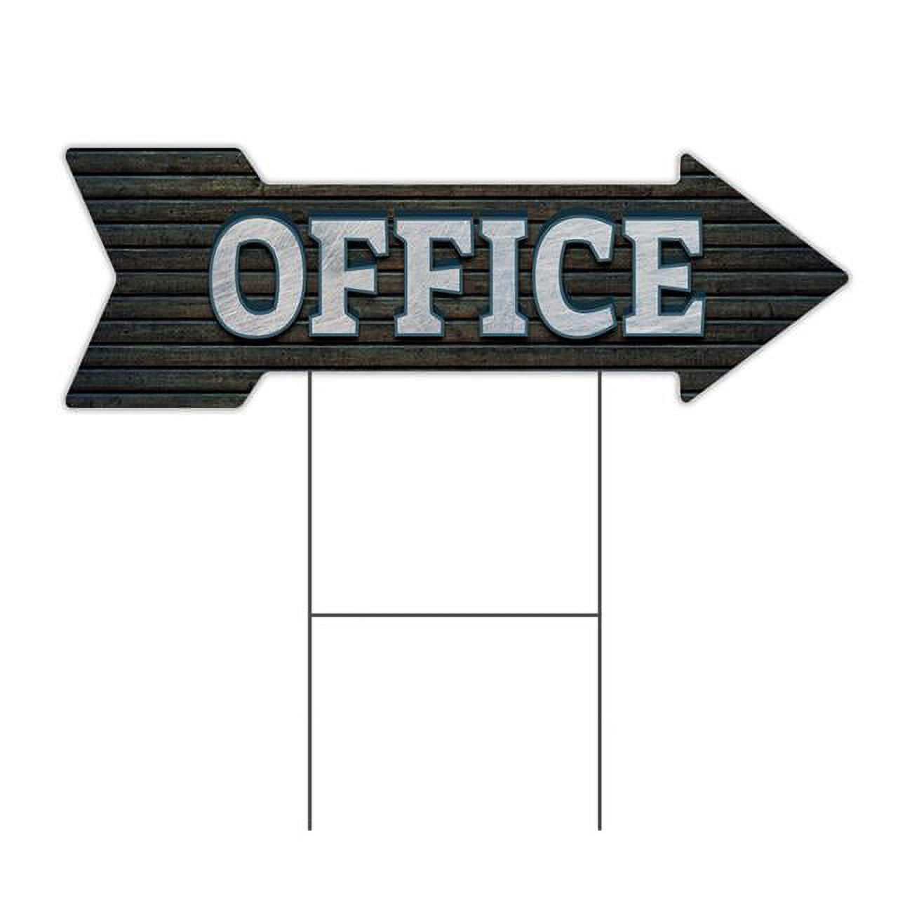 10 x 30 in. Corrugated Plastic Double Sided Arrow Sign - Office ...