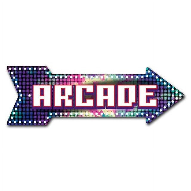 10 x 30 in. Wide Arcade Arrow Sign - Walmart.com
