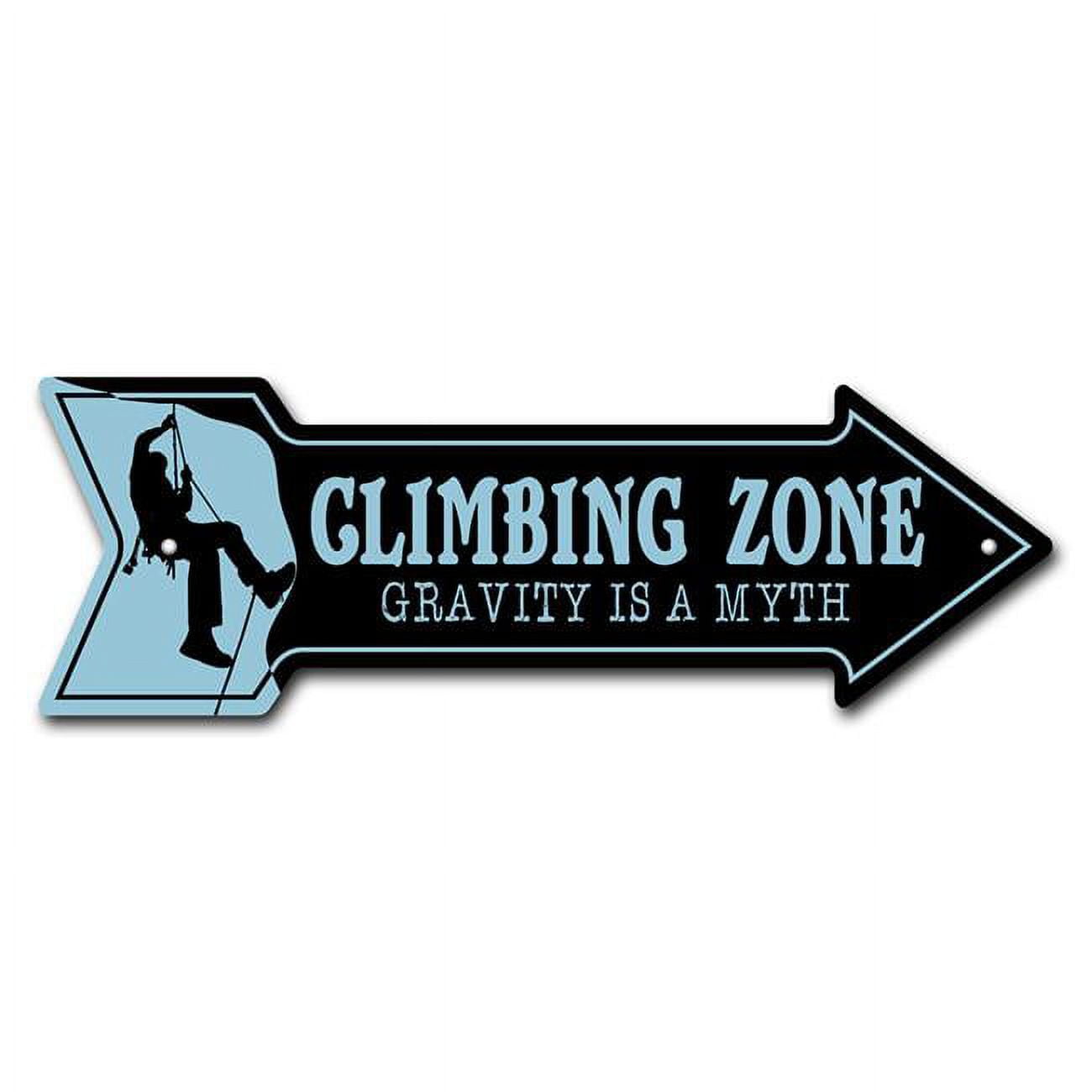 10 x 30 in. Wide Climbing Zone Arrow Sign - Walmart.com
