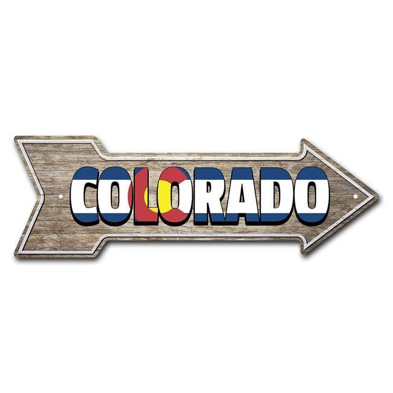 10 x 30 in. Wide Colorado Arrow Sign - Walmart.com