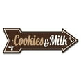 10 x 30 in. Wide Cookies & Milk Arrow Sign - Walmart.com