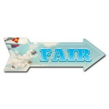 10 x 30 in. Wide Fair Arrow Sign - Walmart.com