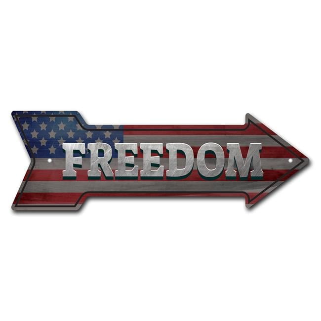 10 x 30 in. Wide Freedom Arrow Sign - Walmart.com