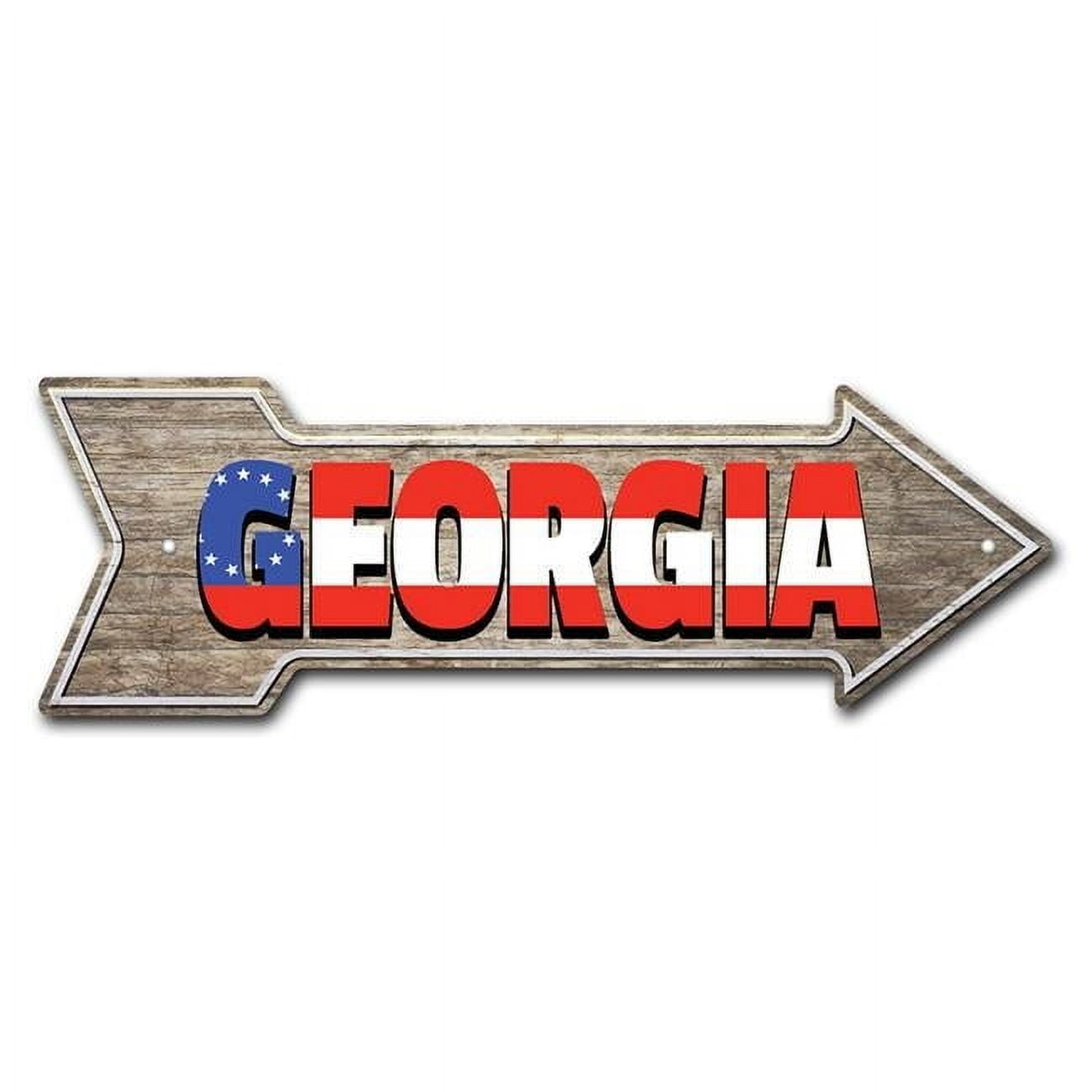 10 x 30 in. Wide Georgia Arrow Sign - Walmart.com