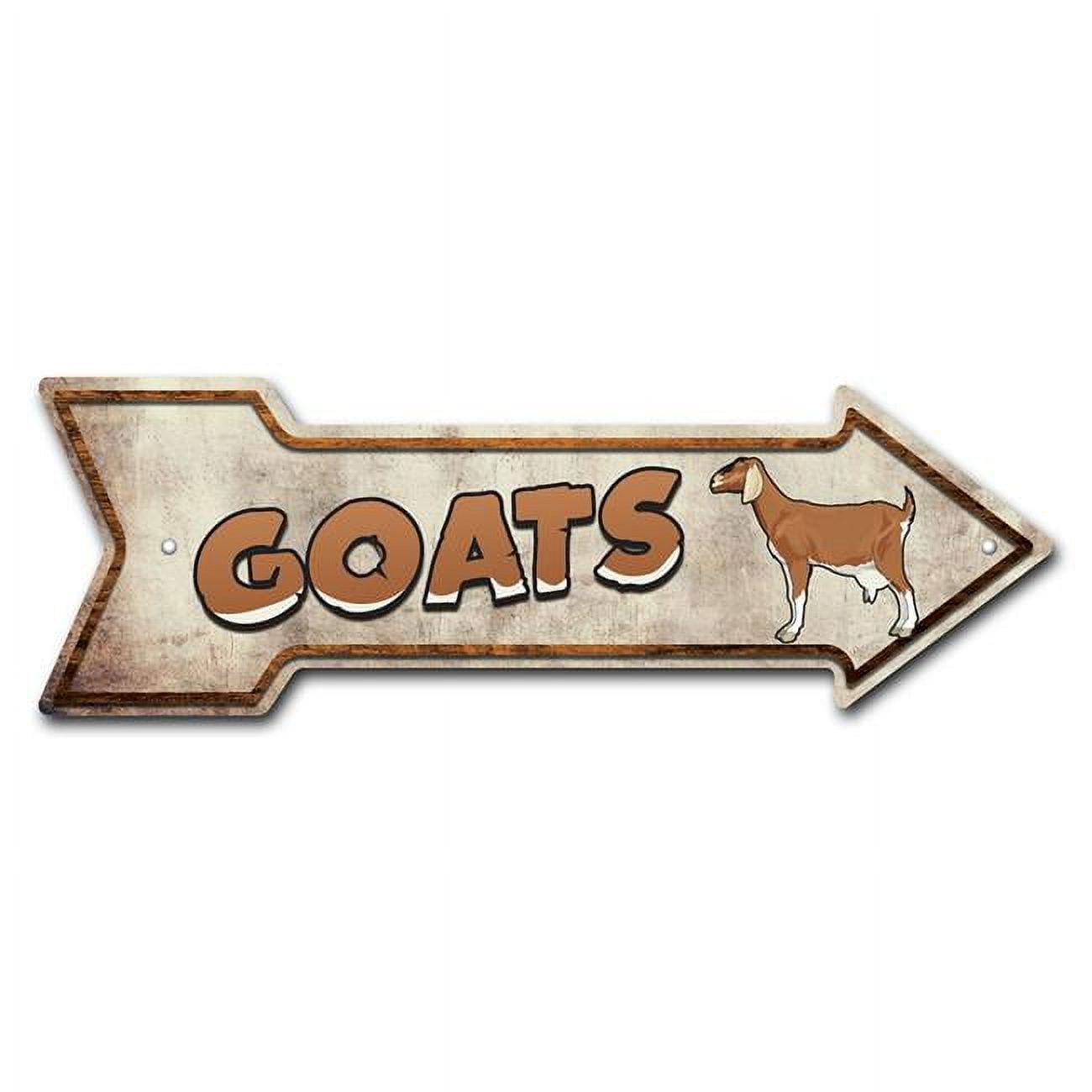 10 x 30 in. Wide Goats Arrow Sign - Walmart.com