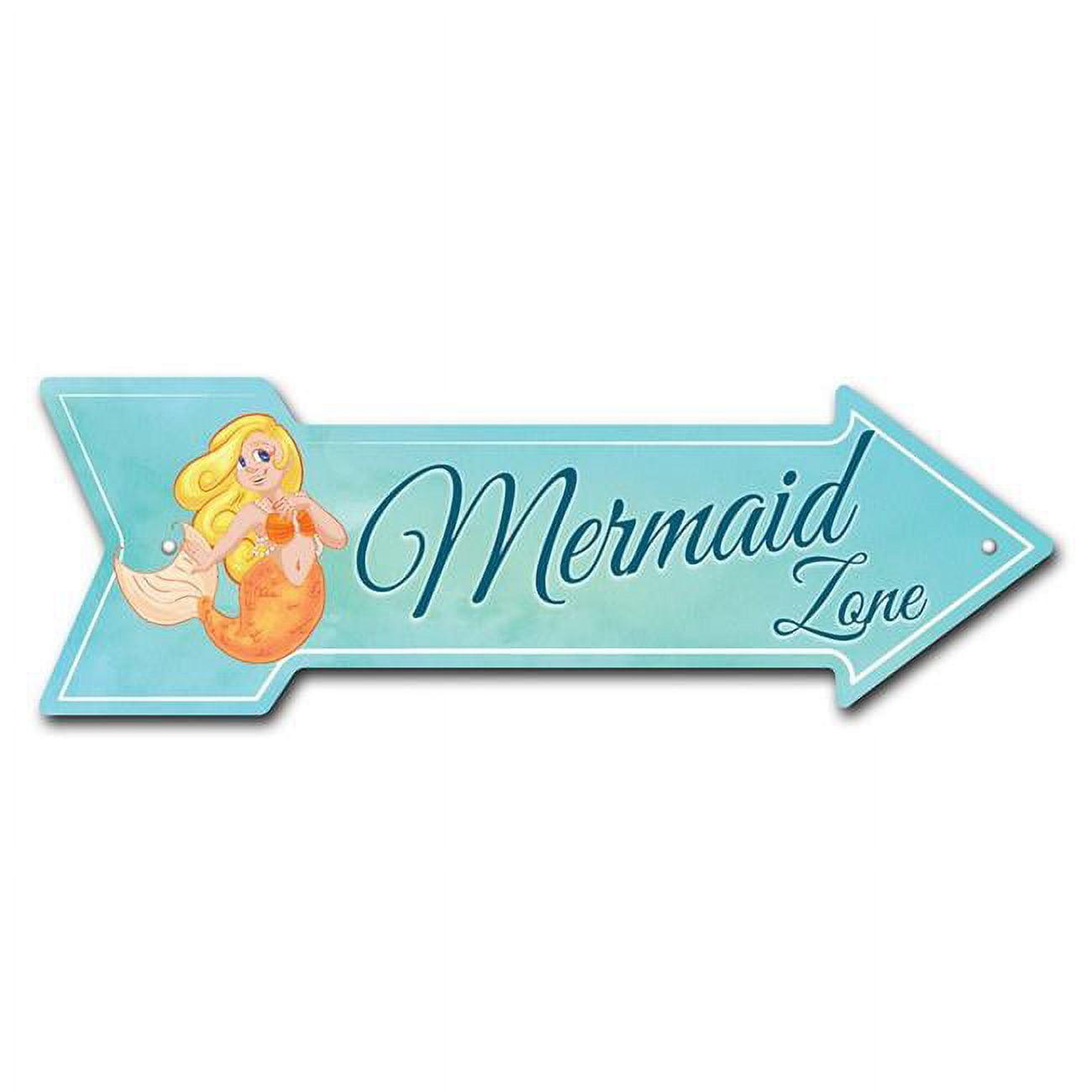 10 x 30 in. Wide Mermaid Zone Arrow Sign - Walmart.com