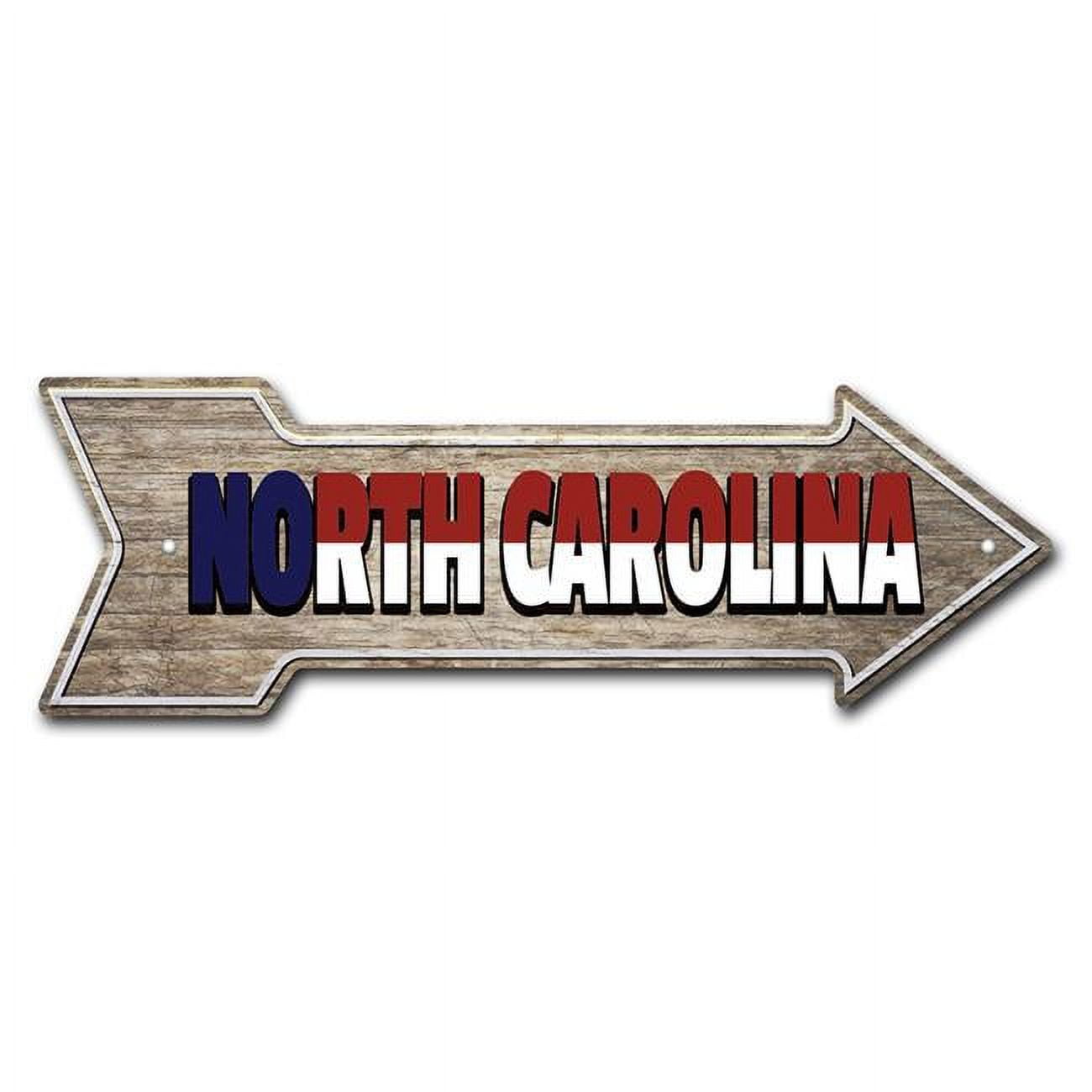 10 x 30 in. Wide North Carolina 2 Arrow Sign - Walmart.com