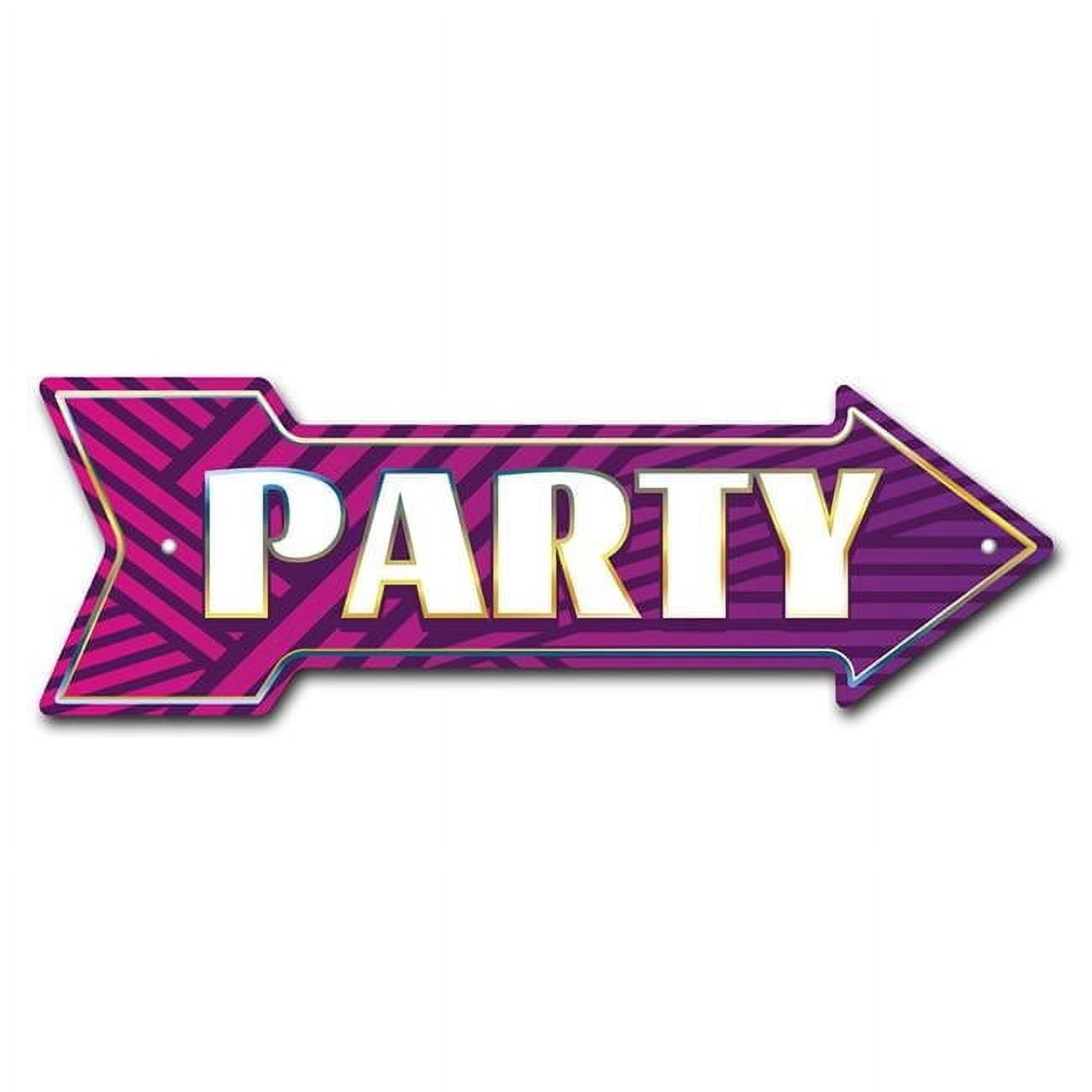 10 x 30 in. Wide Party 2 Arrow Sign - Walmart.com