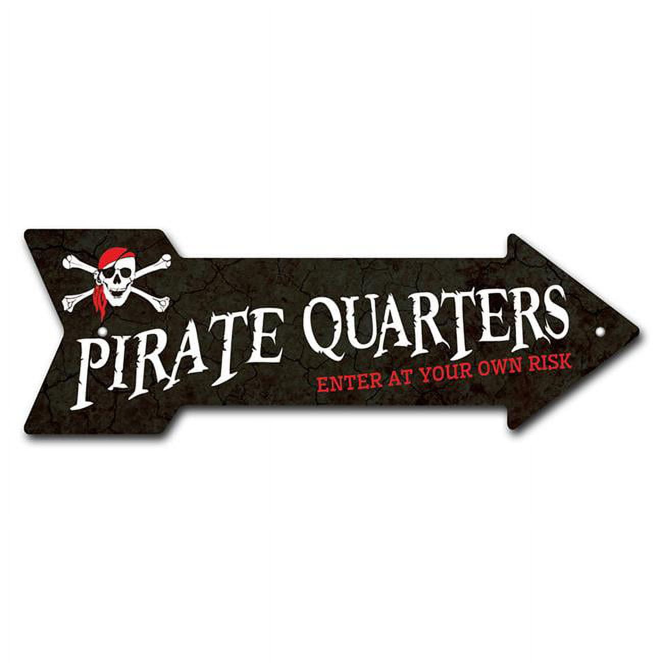 10 x 30 in. Wide Pirate Quarters Arrow Sign - Walmart.com