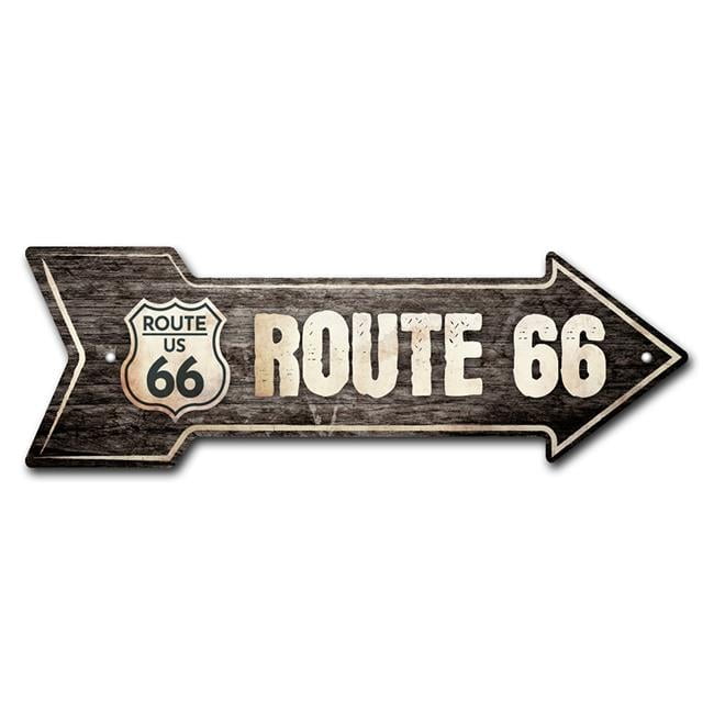 10 x 30 in. Wide Route 66 2 Arrow Sign - Walmart.com