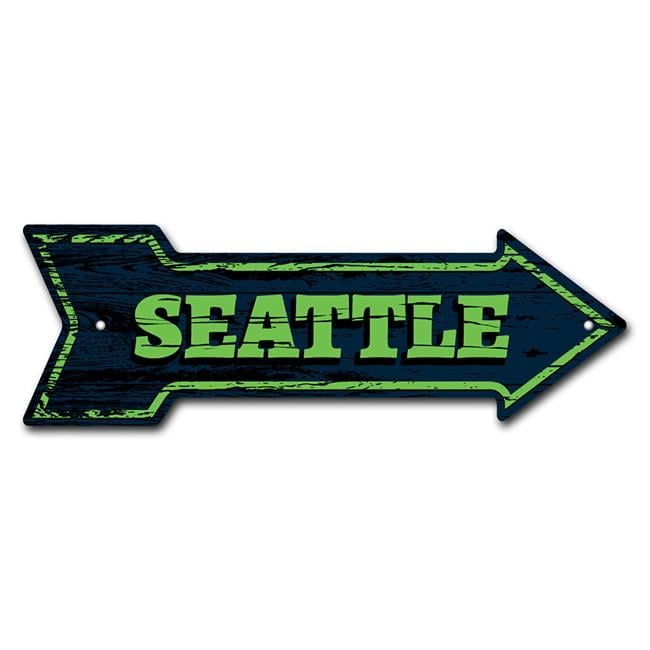 10 x 30 in. Wide Seattle Arrow Sign - Walmart.com