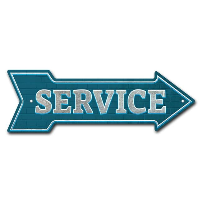 10 x 30 in. Wide Service Arrow Sign - Walmart.com