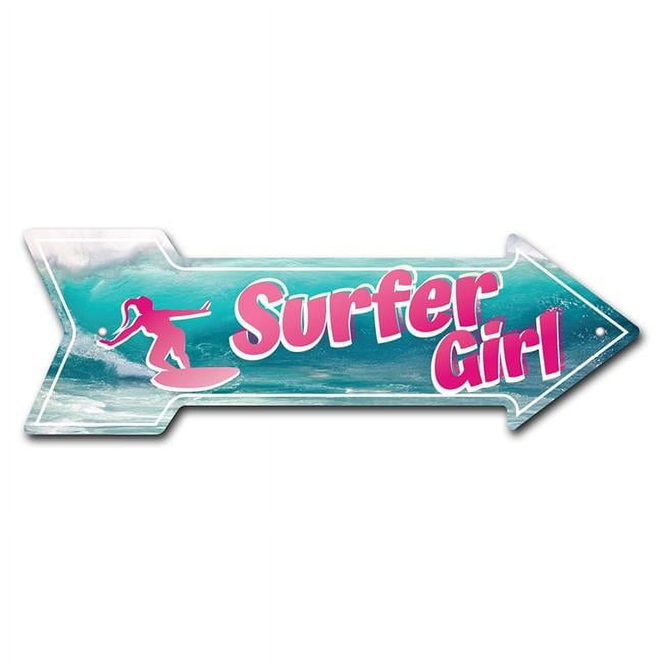 10 x 30 in. Wide Surfer Girl Arrow Sign - Walmart.com