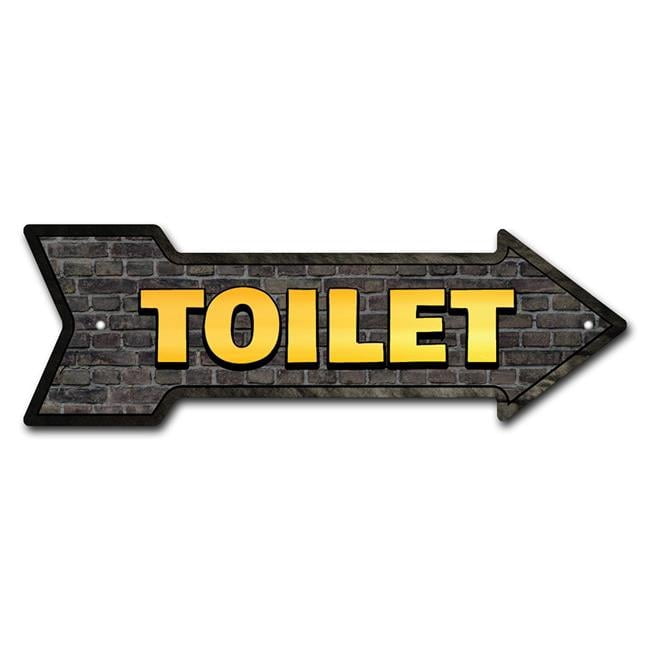 10 x 30 in. Wide Toilet Arrow Sign - Walmart.com