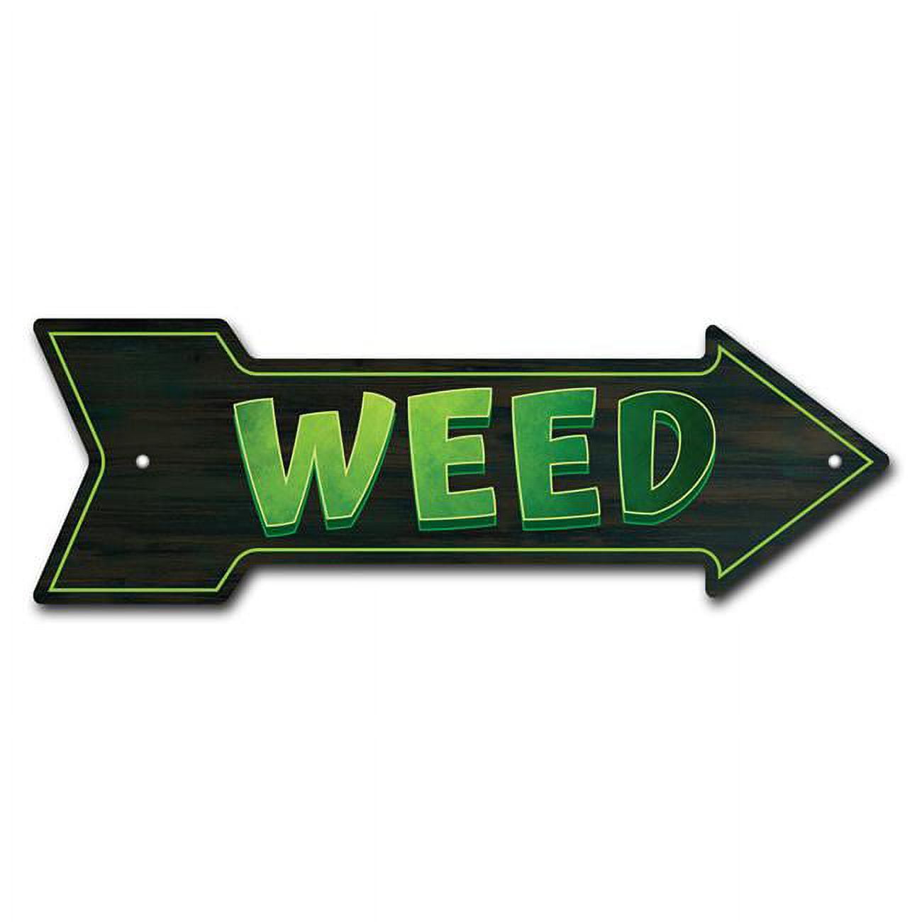 10 x 30 in. Wide Weed Arrow Sign - Walmart.com