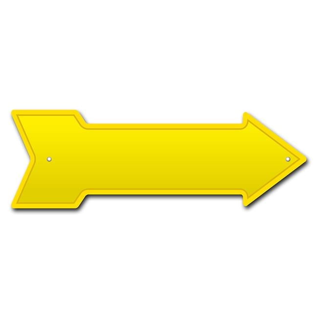 10 x 30 in. Wide Yellow Arrow Sign - Walmart.com