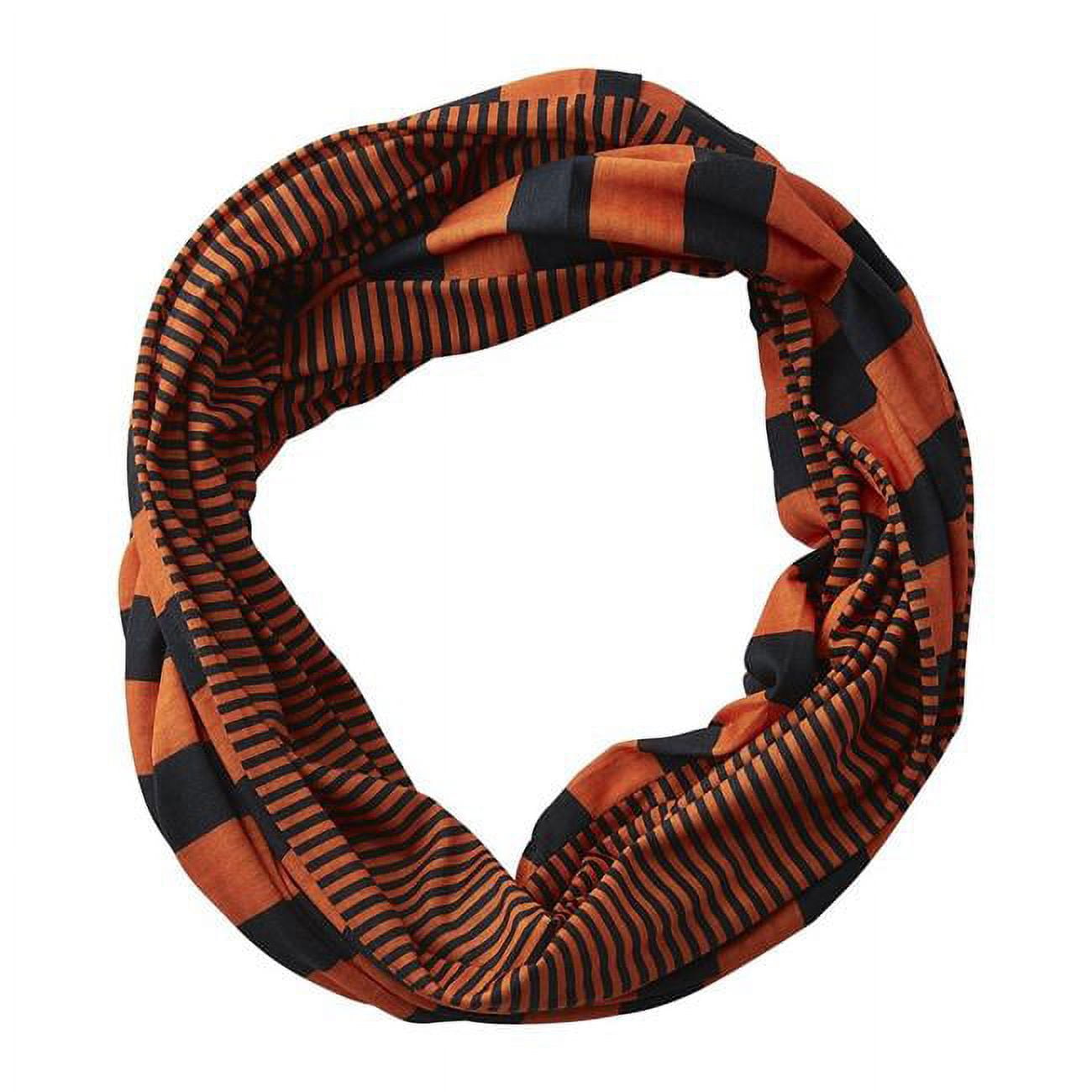 10 x 31 in. Game Day Stripes Infinity Scarf - Orange & Black - Walmart.com