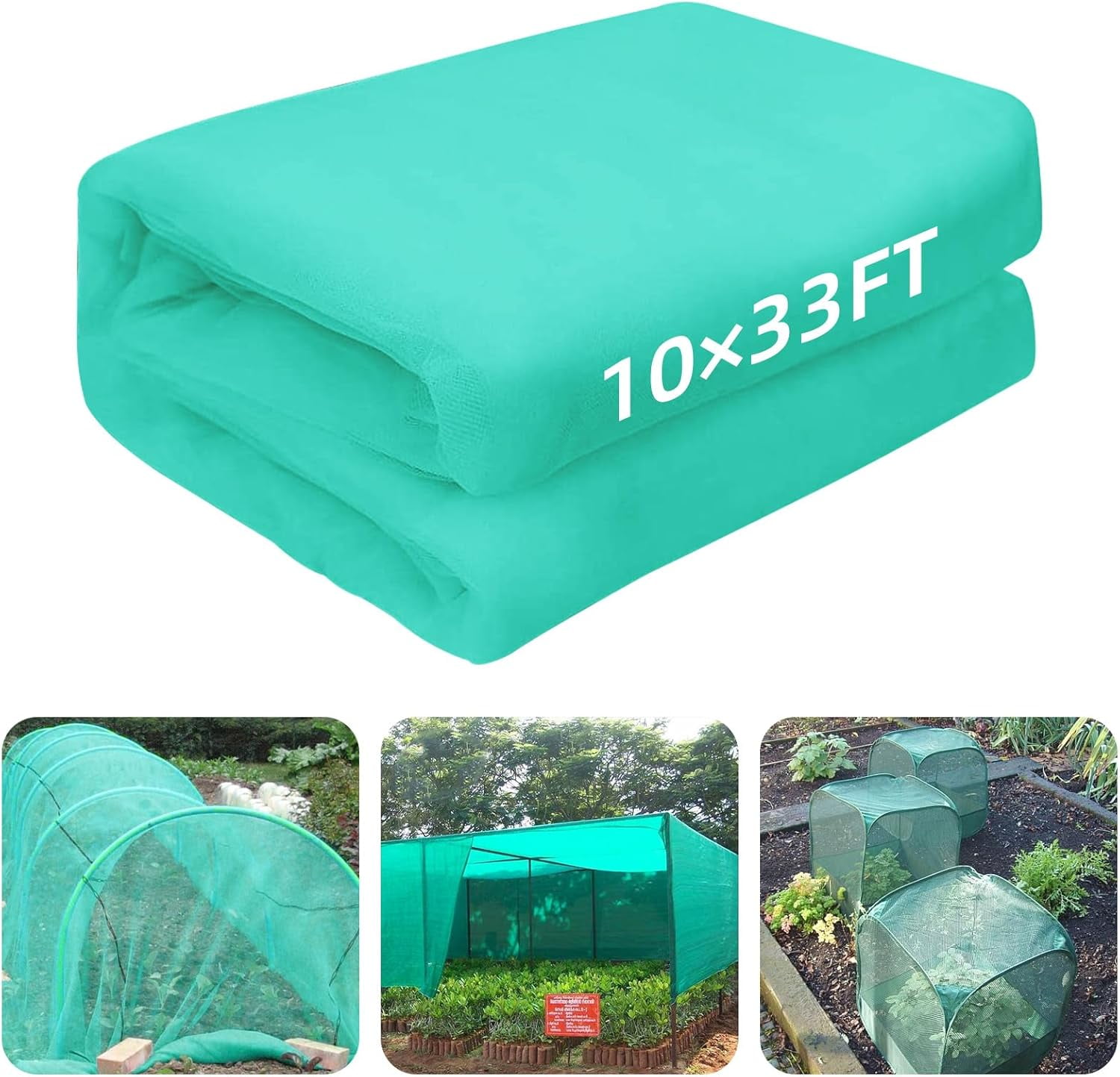 10 x 33FT Garden Mesh Netting, Ultra Fine Mesh Protection Netting Plant ...