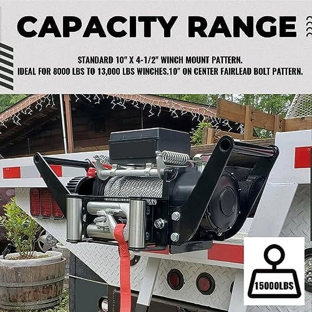 10" x 4 1/2" Cradle Winch Mounting Plate Winch Mount Recovery Winches ...