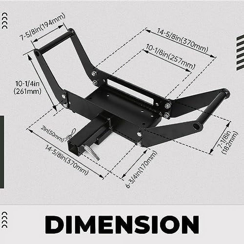 10" x 4 1/2" Cradle Winch Mounting Plate Winch Mount Recovery Winches ...