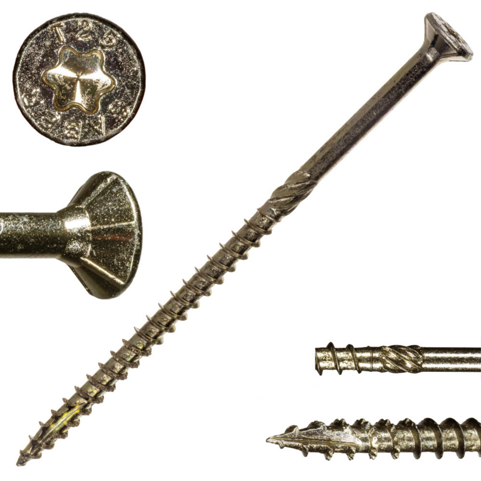 Power Pro One Exterior Flat-Head Multi-Material Screws (#10 x 3") - 10 ...