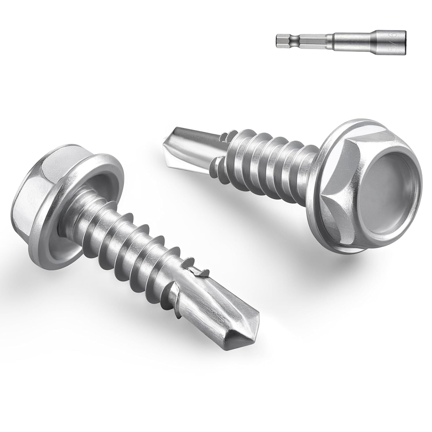 #10 x 5/8 Inch Self Drilling Screws, 309pcs 2 lbs Self Tapping Screws ...