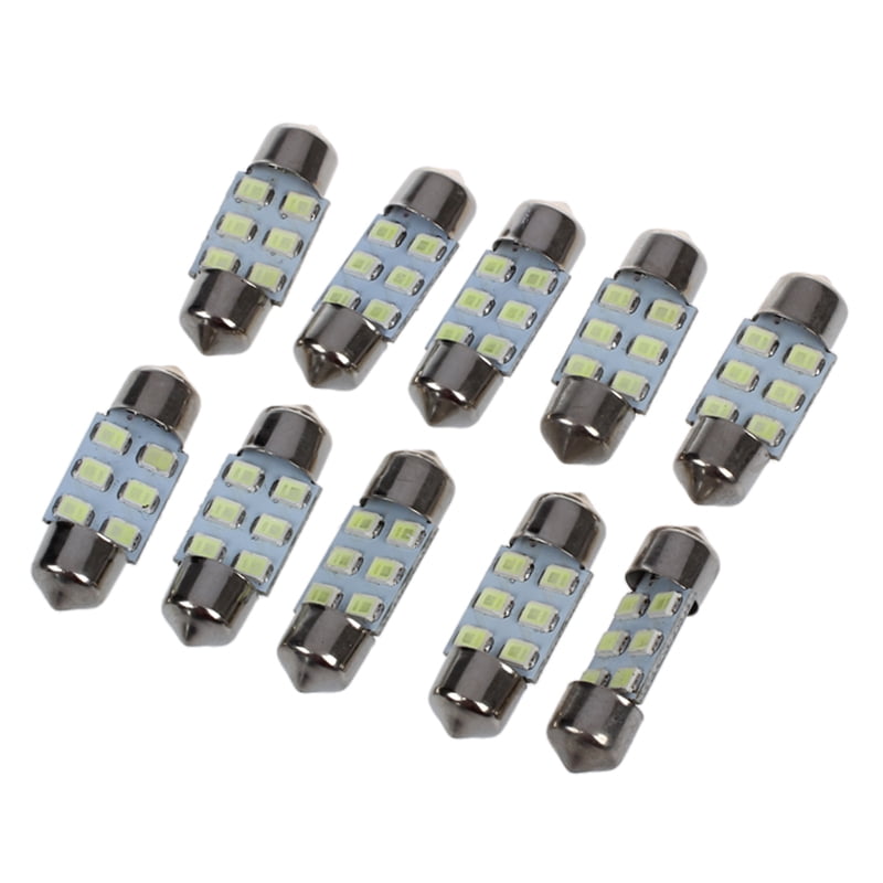 10 x 6 3528 SMD LED Festoon Lamp Festoon Interior Lighting 31 mm 12V ...