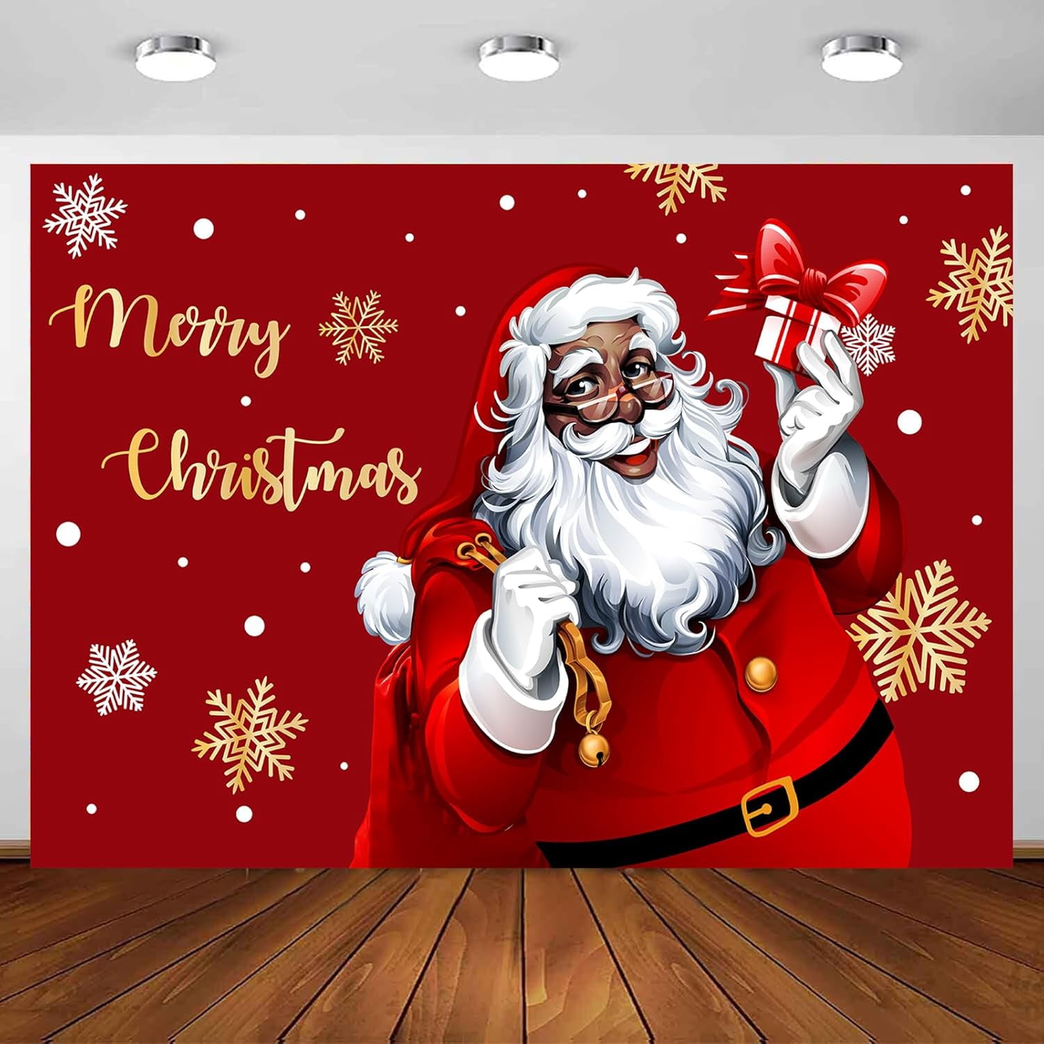 10 x 6.5 ft Merry Christmas Backdrop Funny Xmas Santa Tropical Beach ...