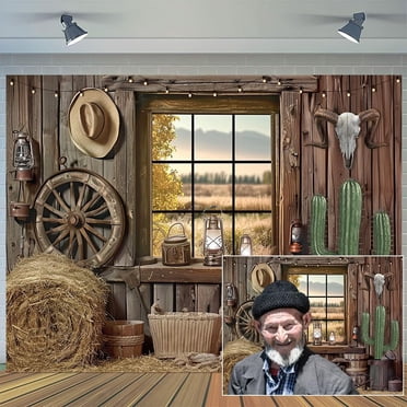 Vinyl 10x8ft Western Cowboy Backdrop for Portrait Photography Pictures ...