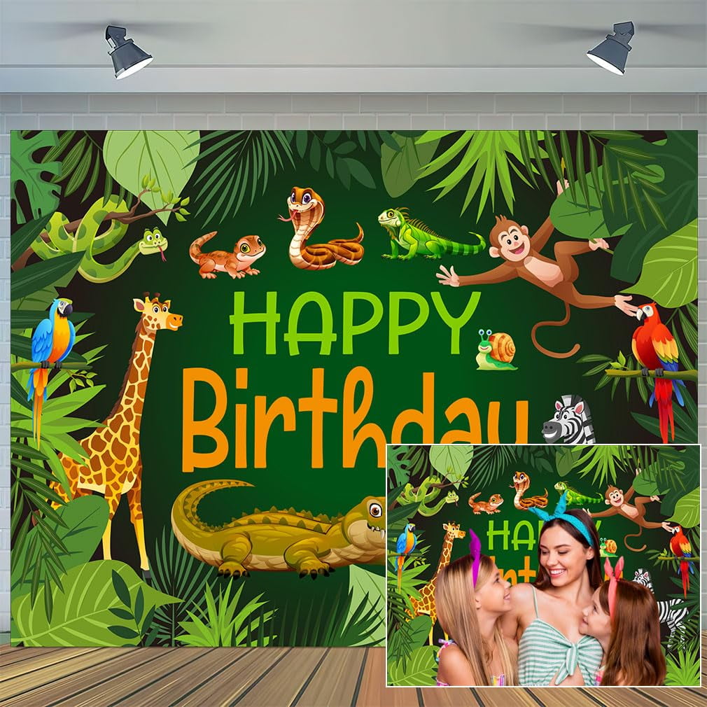 10 x 6.5ftReptile Birthday Party Swamp Photo Backdrop Photography ...