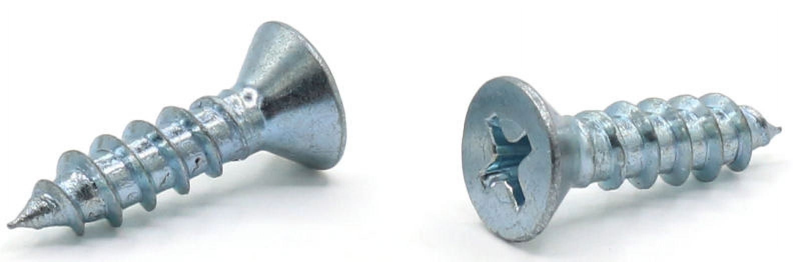 #10 x 6" Type A Self-Tapping Screws / Phillips / Flat Head / Steel ...