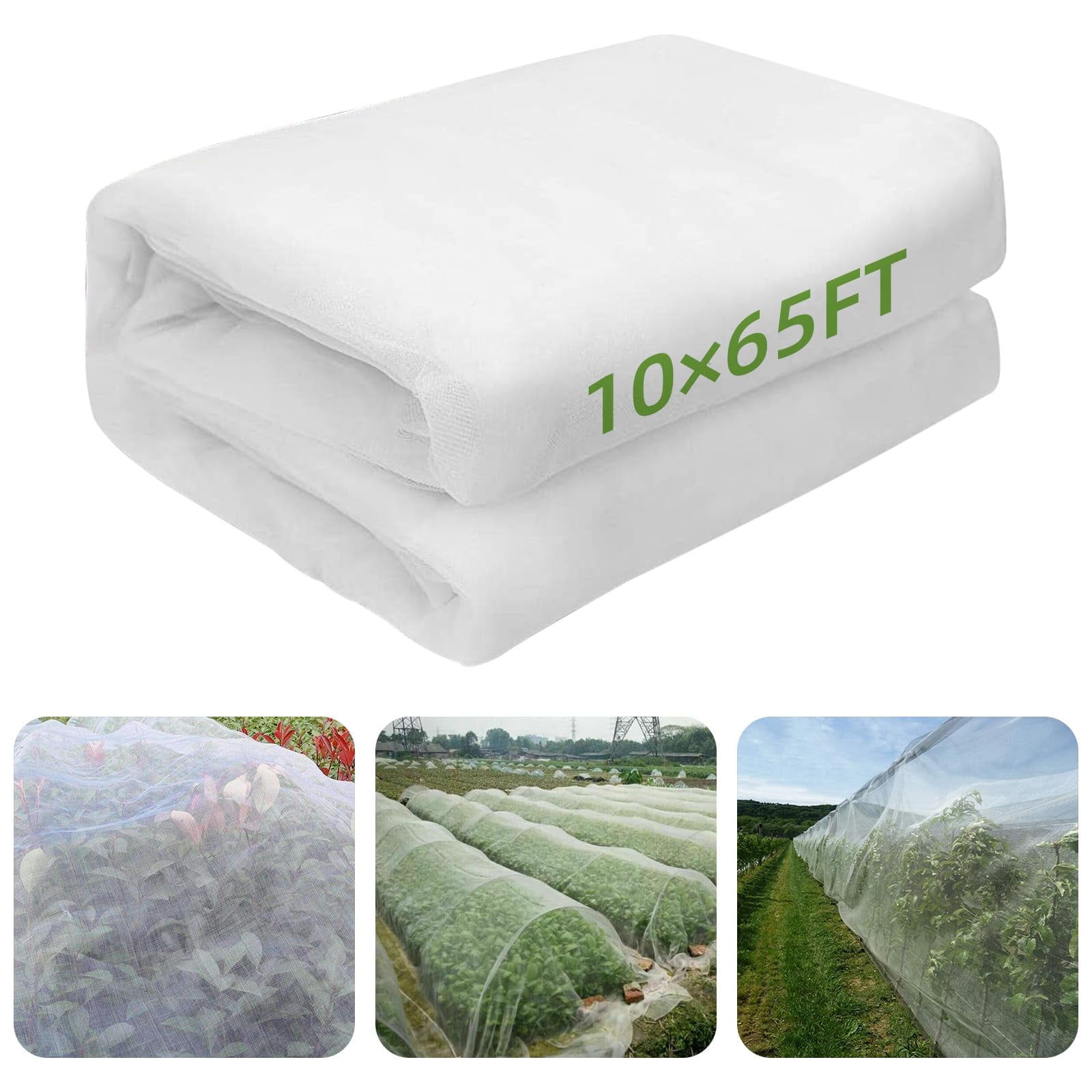 10 x 65FT Garden Mesh Netting, Ultra Fine Mesh Protection Netting Plant ...