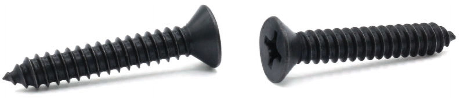 #10 x 7/8" Type AB Self-Tapping Screws / Phillips / Flat Head / Steel ...