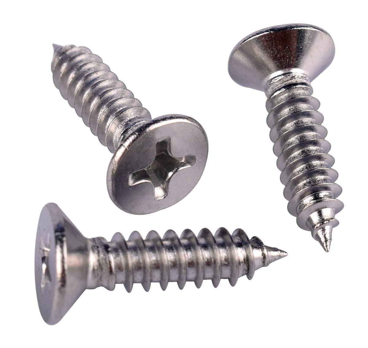 #10 x 7/8" Wood Screws Flat Countersunk Head Sheet Metal Screws ...