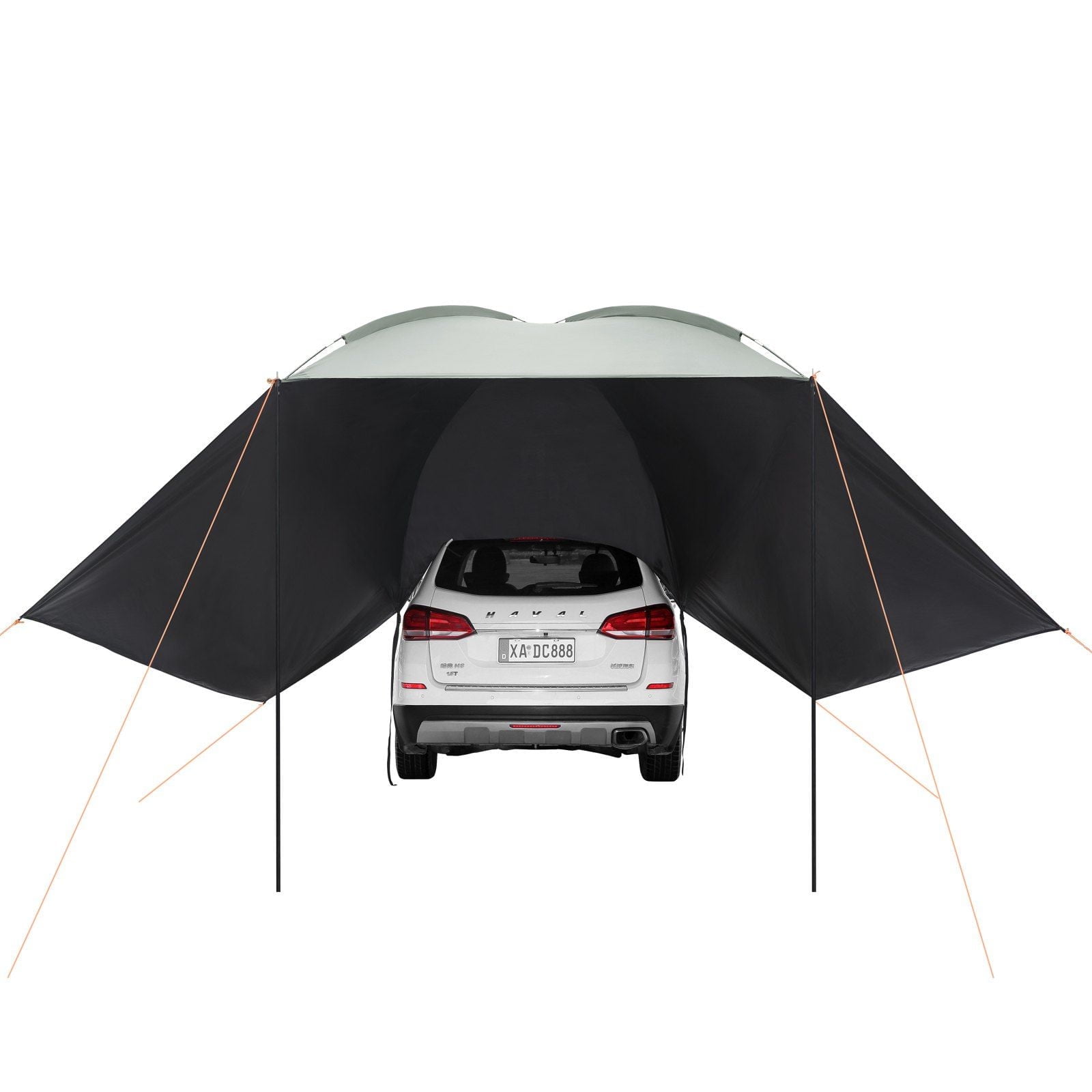 "10' x 7' Heavy-Duty Vehicle Awning with Extended Side Canopies – UV50 ...