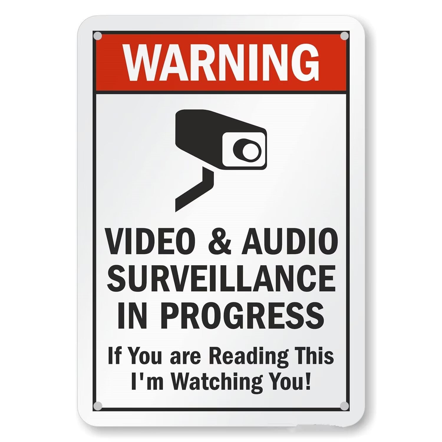 10 x 7 inch “Warning - Video And Audio Surveillance In Progress, If You ...