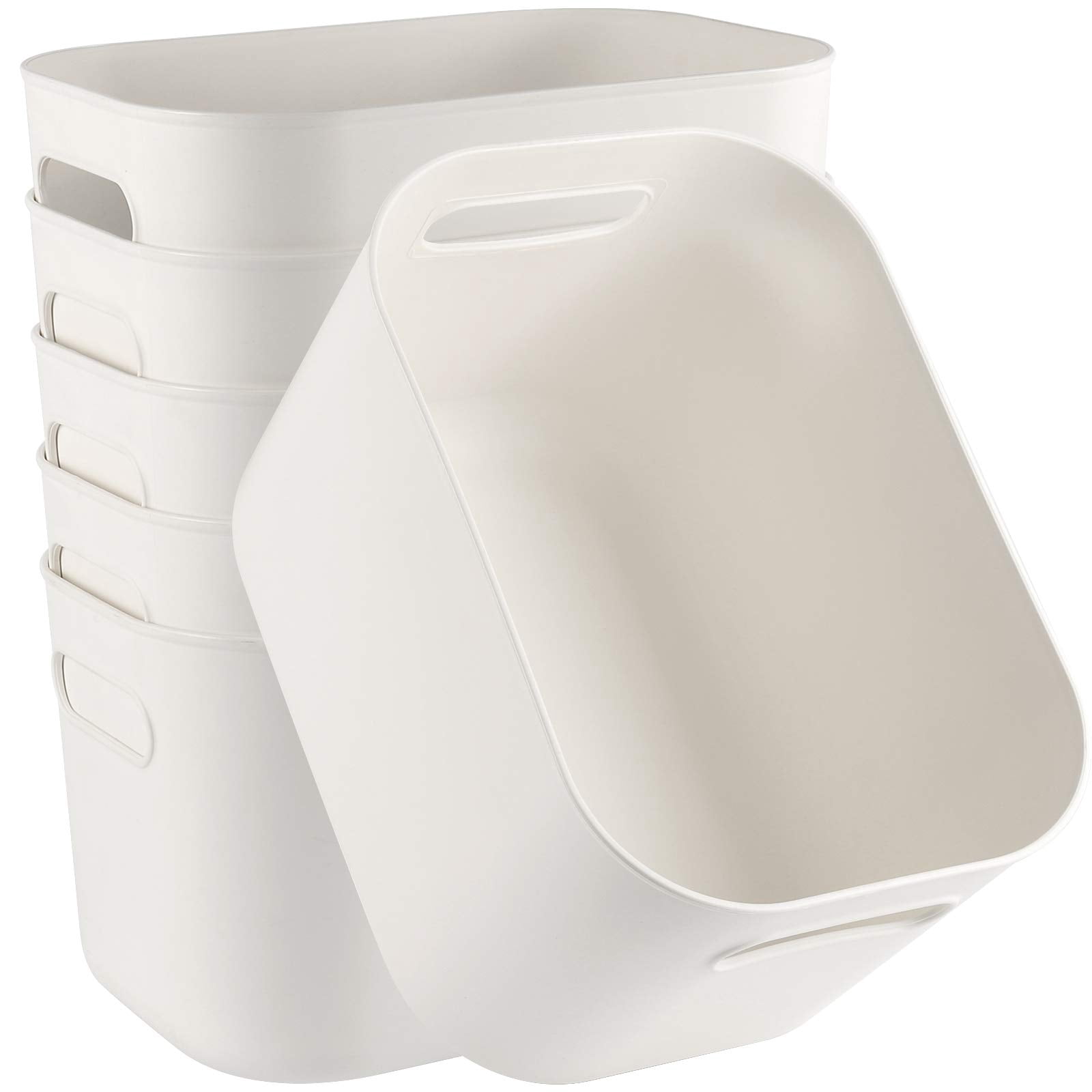 10 x 7 x 6 Inch 6 Pack Plastic Storage Bins with Handles, Pantry ...