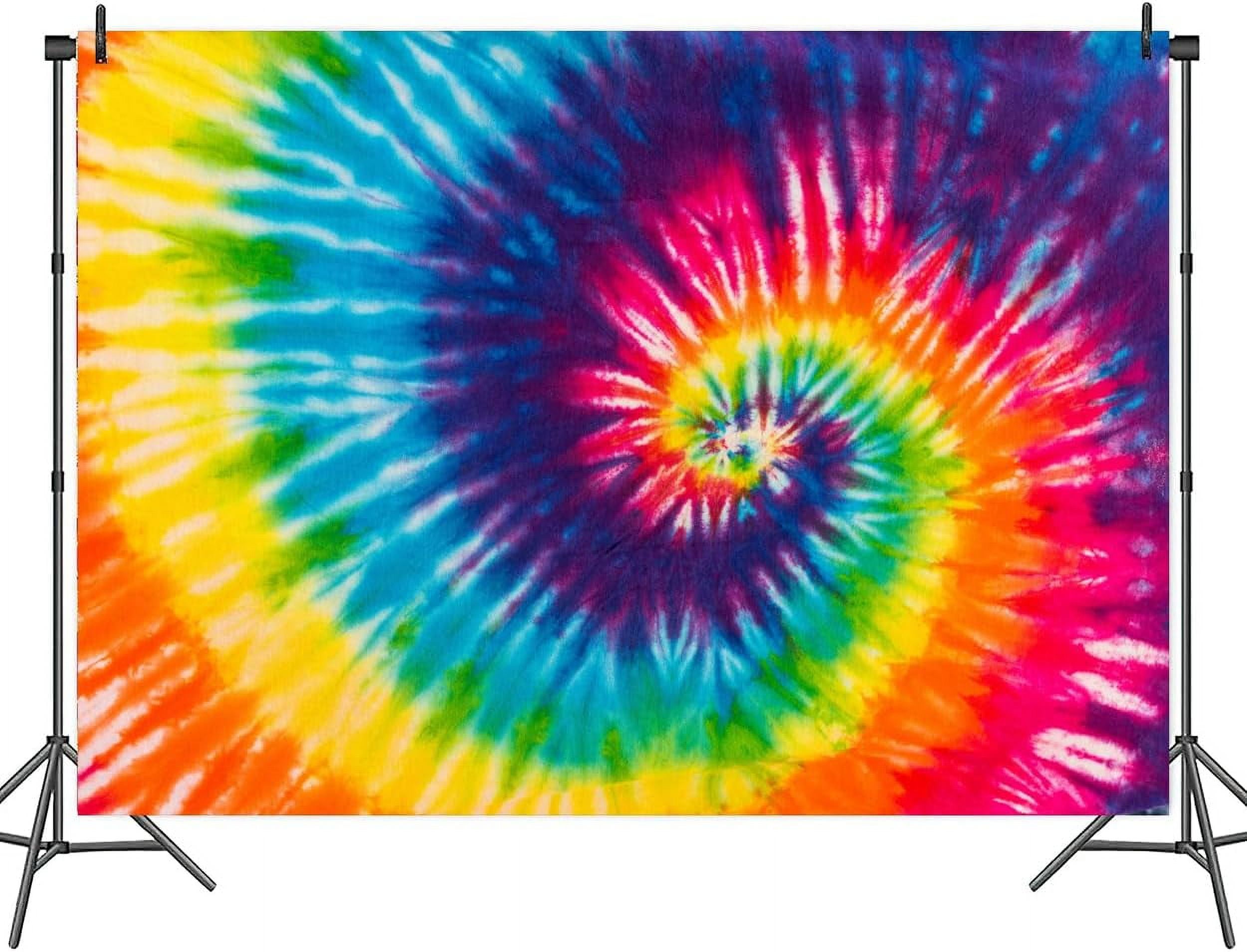 10 x 8 ft 60s 70s 80s 90s Colorful Rainbow Tie Dye Photography Backdrop ...