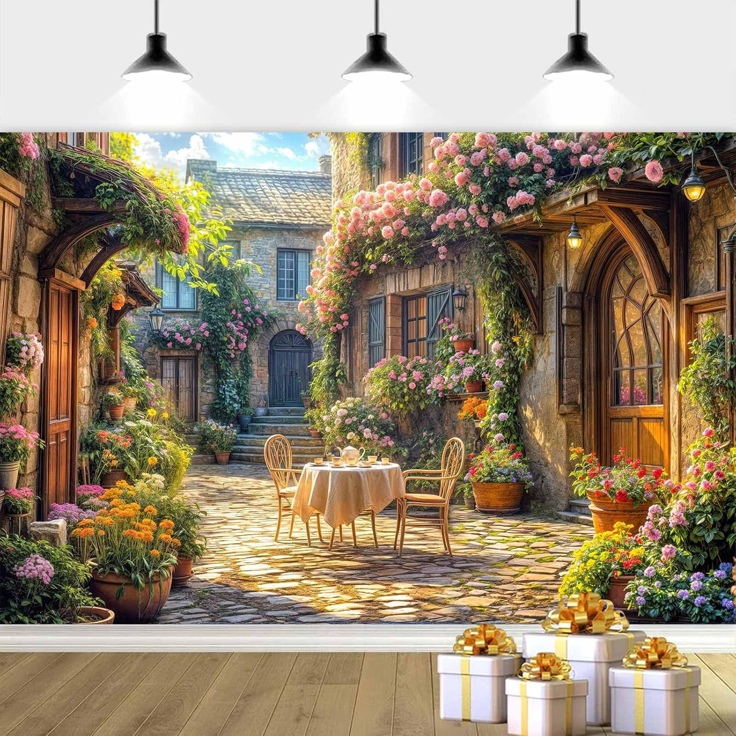 10 x 8 ft Italian Theme Backdrop Italy Town Street Backdrop for ...